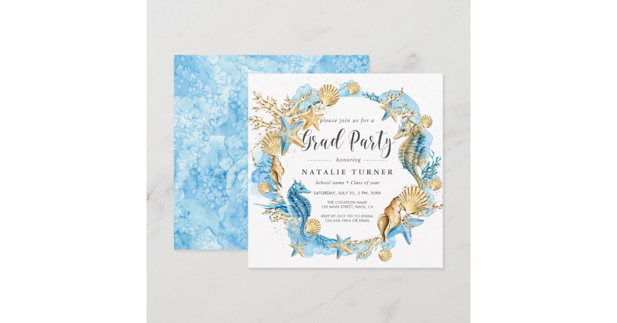 Under the Sea Graduation Party Invitation | Zazzle