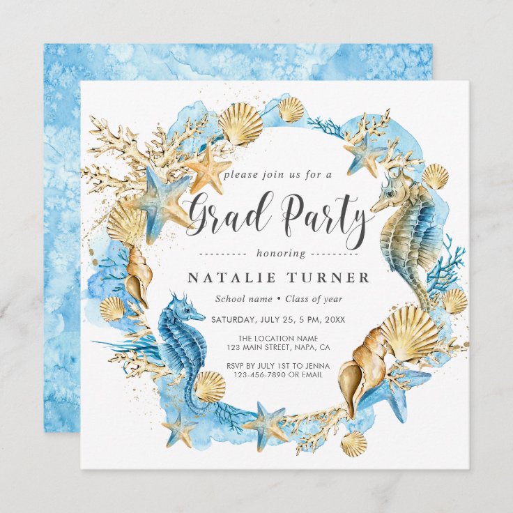 Under the Sea Graduation Party Invitation | Zazzle