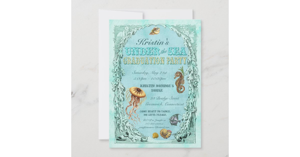 Under the Sea Graduation party Invitation | Zazzle