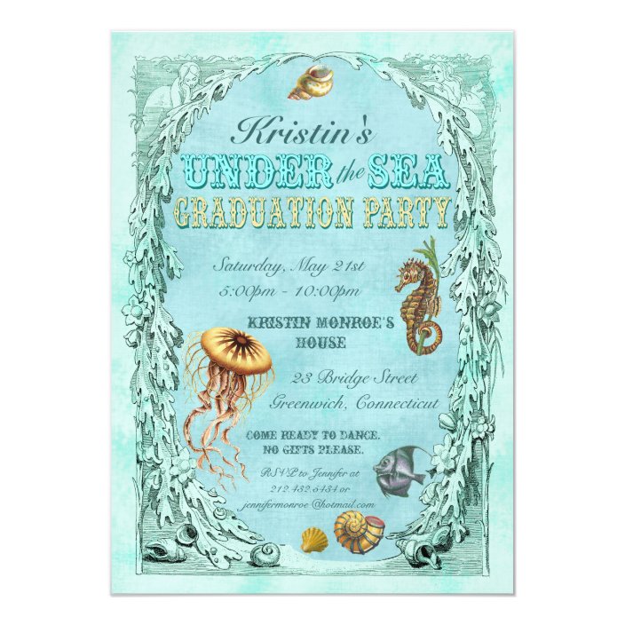 Under the Sea Graduation party Invitation | Zazzle.com