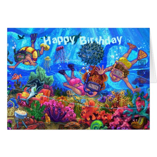Under the Sea Happy Birthday Card | Zazzle.com