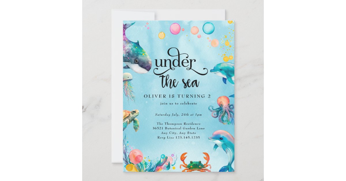 Under the Sea Invitation | Zazzle