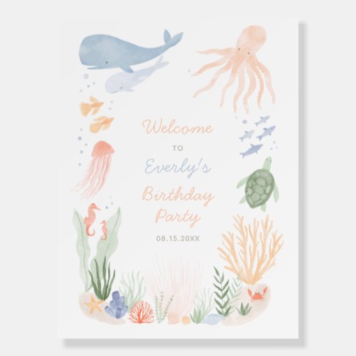 Under the Sea Kids Birthday Party Welcome Sign | Zazzle