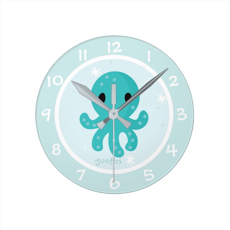Under the Sea Kids Nursery Wall Clock | Zazzle