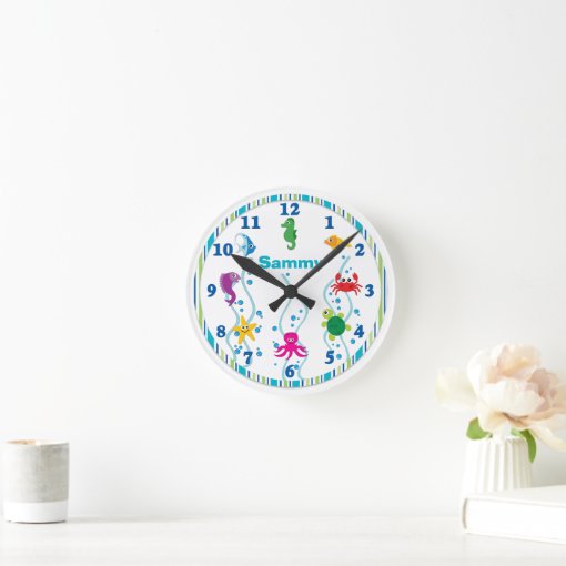 Under the Sea Kids Room Clock | Zazzle