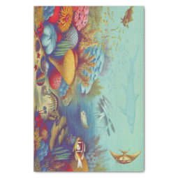 Under the Sea Marine Scene Tissue Paper | Zazzle