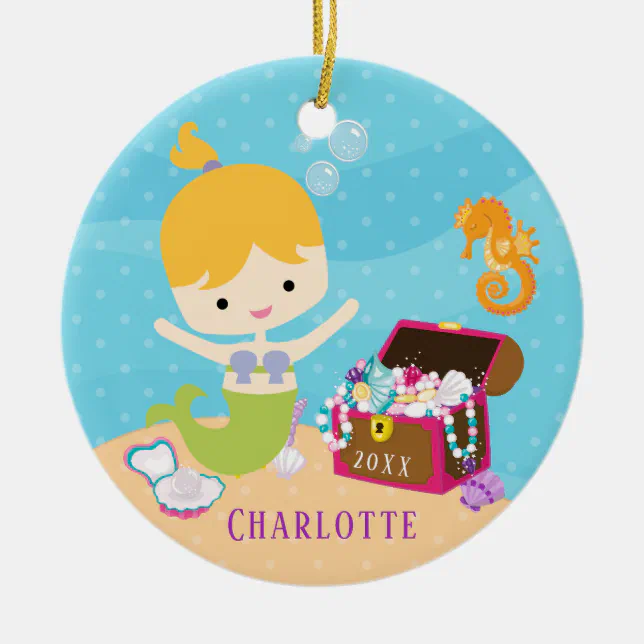 Under the Sea Mermaid Christmas Ornament | Zazzle