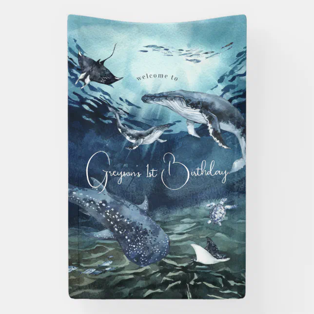 Under the Sea | Ocean Birthday Party Welcome Banner | Zazzle