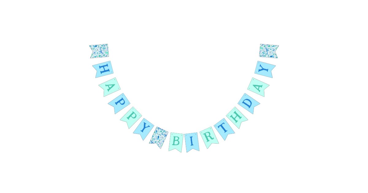 Under The Sea Ocean Bunting Flags | Zazzle