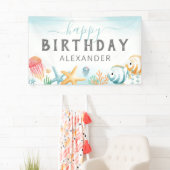 Under the Sea Ocean Happy Birthday Banner | Zazzle