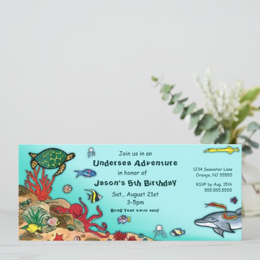 Under the Sea- Ocean Life Invitation | Zazzle