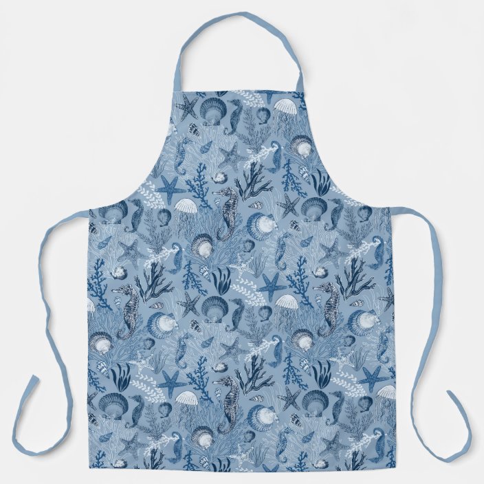 Under The Sea Ocean Life Marine Sea Horses Apron | Zazzle