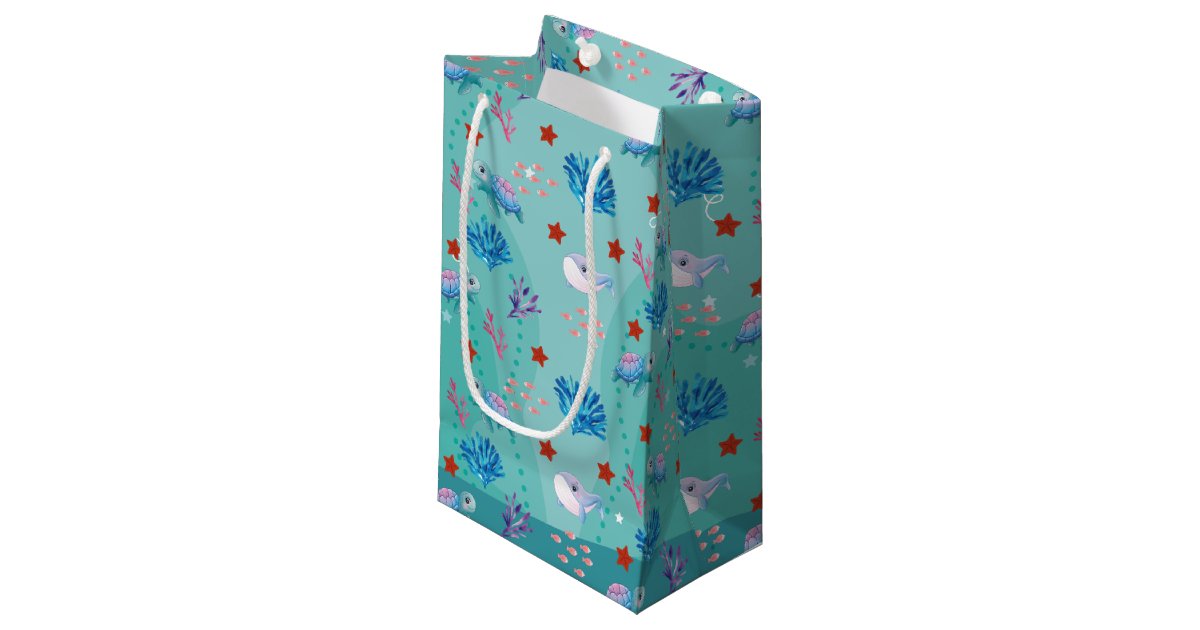 Under the Sea Ocean Sea Creatures Small Gift Bag | Zazzle