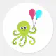Under the Sea Octopus Birthday Classic Round Sticker | Zazzle
