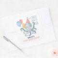 Under The Sea Octopus Watercolor Birthday Square Sticker | Zazzle