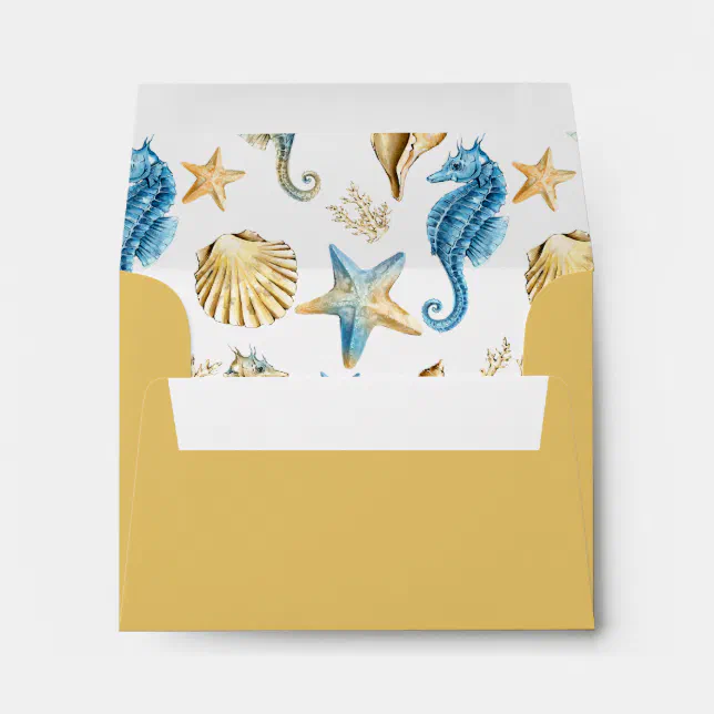 Under the Sea Pre-Printed Return Address RSVP Envelope | Zazzle