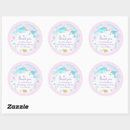 Under the Sea Round Favor Sticker | Zazzle