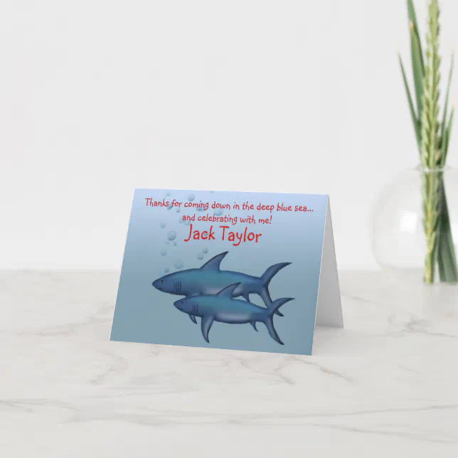 Under the Sea Shark Note cards | Zazzle