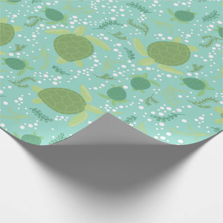 Under the Sea Turtles Baby Shower Wrapping Paper | Zazzle