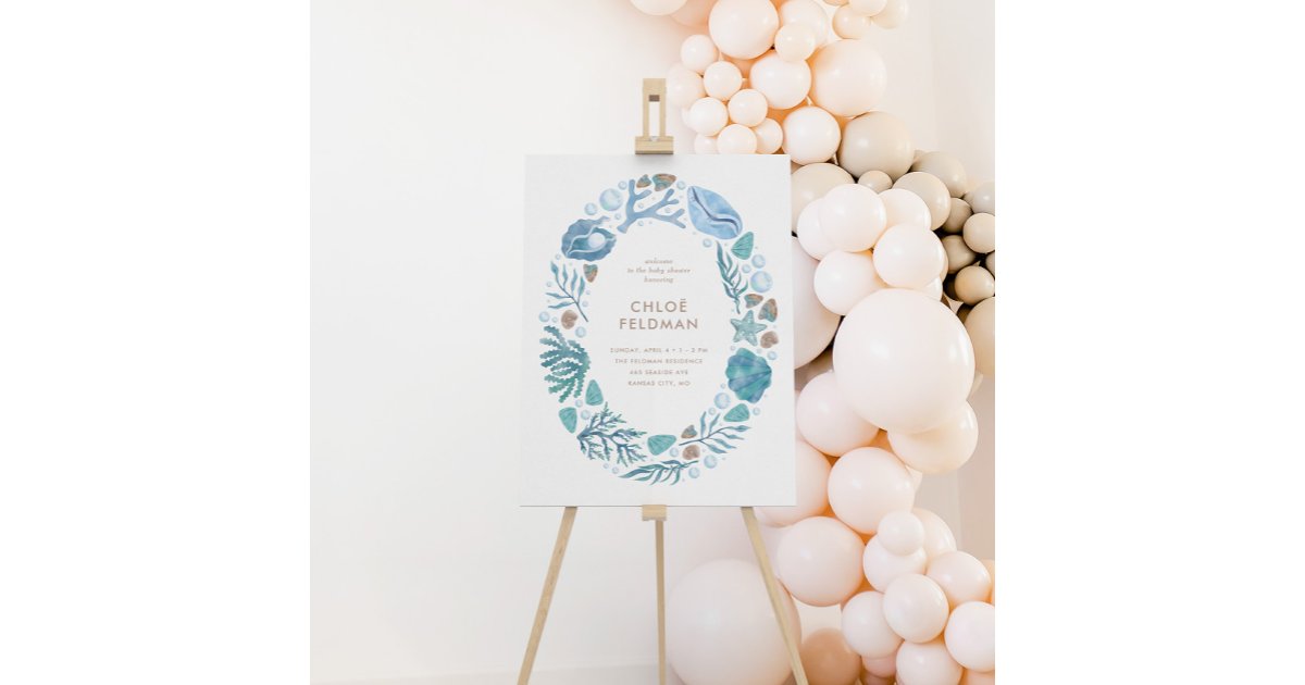 Under the Sea Watercolor Nautical Welcome Sign | Zazzle