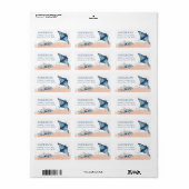 Under the Sea Watercolor Stingray Label | Zazzle