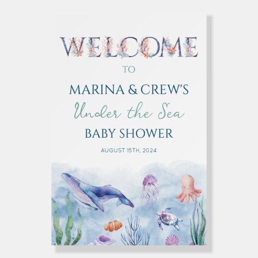 Under the Sea Welcome Sign Foam Poster Board | Zazzle