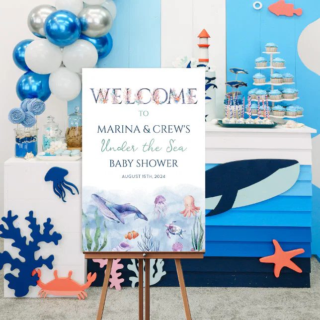 Under the Sea Welcome Sign Foam Poster Board | Zazzle