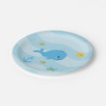 Under the sea whale nautical blue paper plates | Zazzle