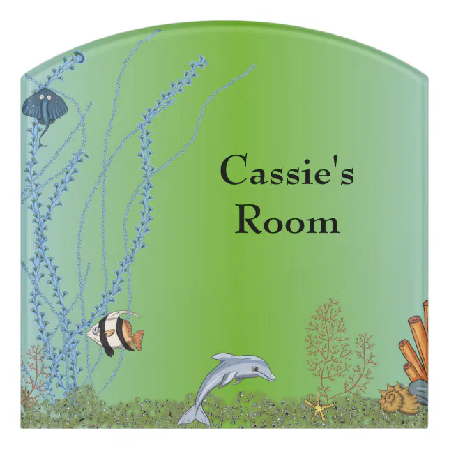 Under the Sea with Fish & Plants Door Sign | Zazzle