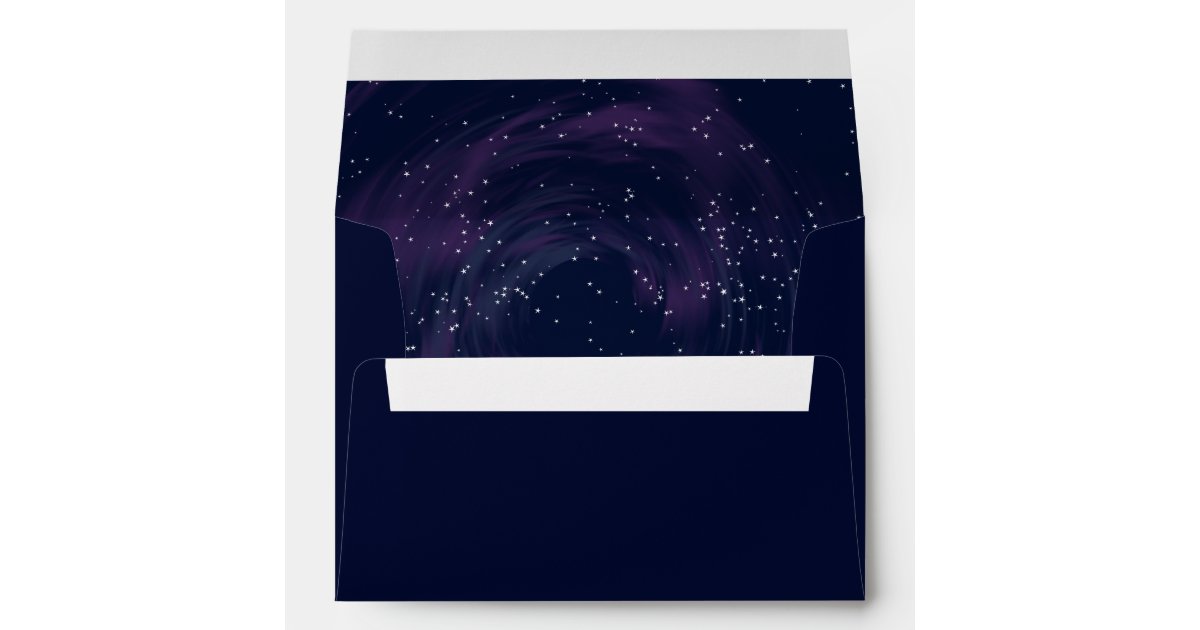 Under the Stars Elegant Starry Midnight Sky Envelope | Zazzle