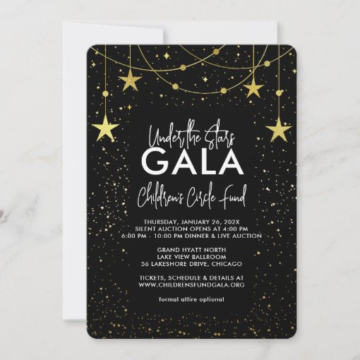 Under the Stars Gala Invitation | Zazzle