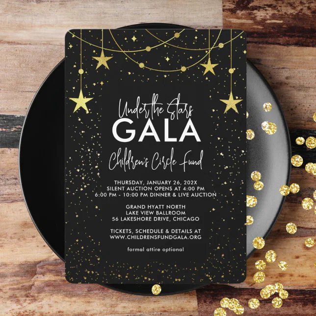 Under the Stars Gala Invitation | Zazzle