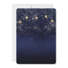 Under The Stars Starry Night Gold Blue Prom Party Invitation | Zazzle