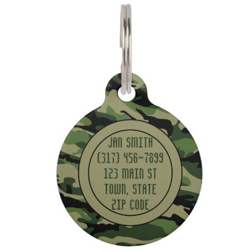 Undercover Camo Camouflage Personalized Pet ID Tag | Zazzle
