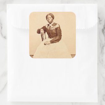 Underground Railroad Abolitionist Harriet Tubman Square Sticker | Zazzle