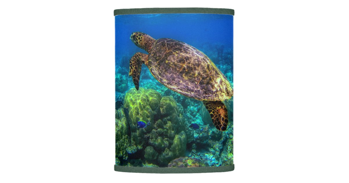 Undersea Tropical Sea Turtle Coral Lamp Shade | Zazzle