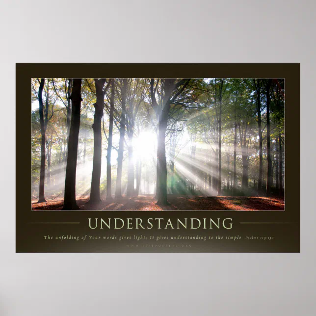 UNDERSTANDING - Christian Motivational Posters | Zazzle