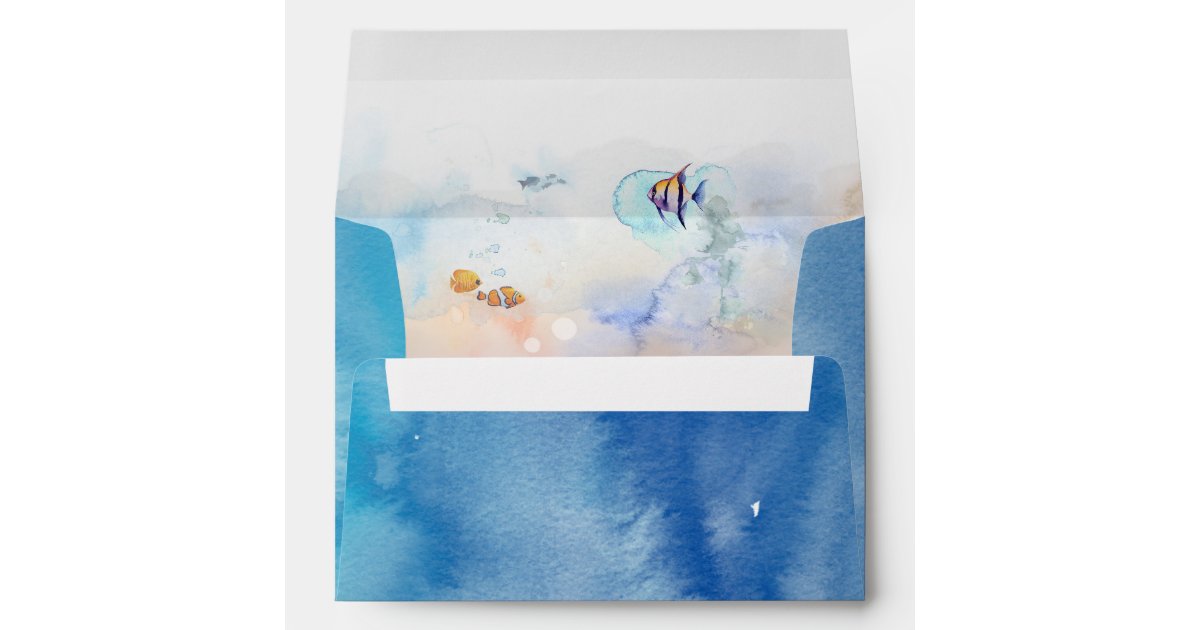 Underwater Aquarium Under the Sea Tropical Fish Envelope | Zazzle