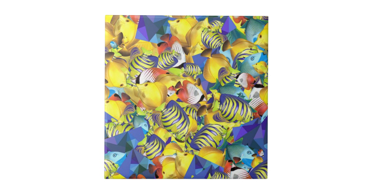 Underwater. Coral reef.Pattern Ceramic Tile | Zazzle