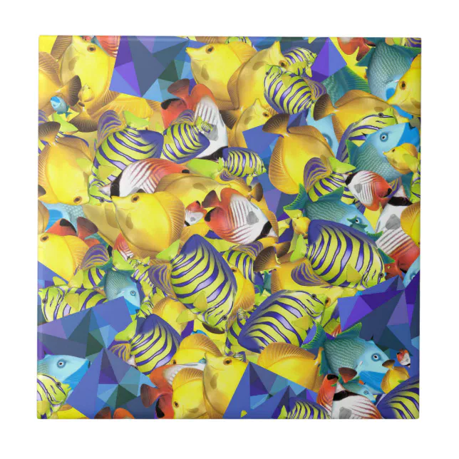 Underwater. Coral reef.Pattern Ceramic Tile | Zazzle