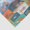 Underwater Creatures Collage Design Tissue Paper | Zazzle