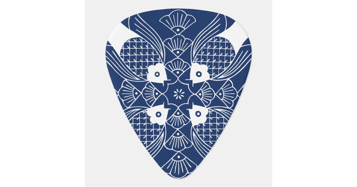 Underwater Fish Design with Blue Background Guitar Pick | Zazzle