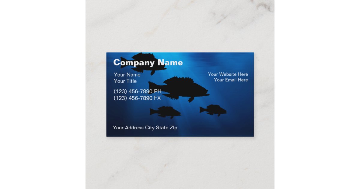 Underwater Fishing Business Cards | Zazzle