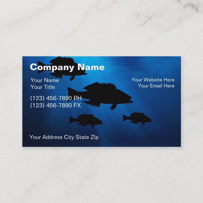 Underwater Fishing Business Cards | Zazzle.com