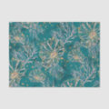 Underwater Luxe | Teal and Gold Ocean Sea Life Tissue Paper | Zazzle