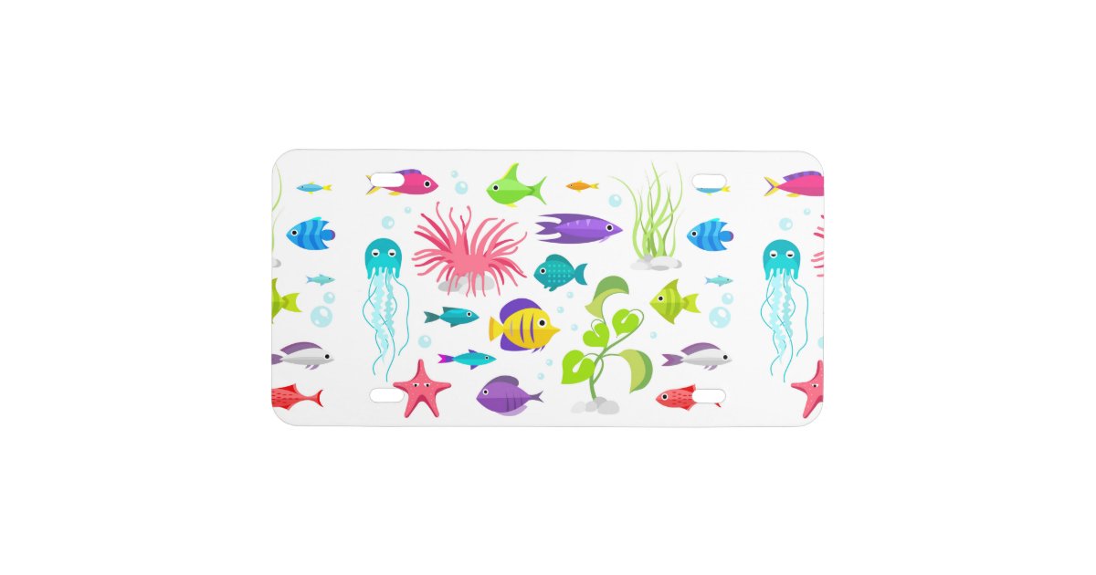 Underwater Marine License Plate | Zazzle