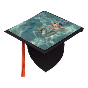 Underwater Mermaid Graduation Cap Topper | Zazzle