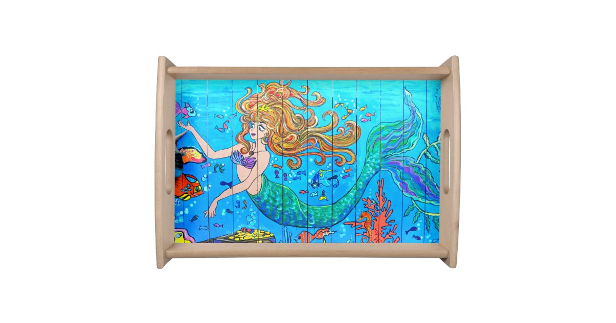 underwater mermaid tray | Zazzle