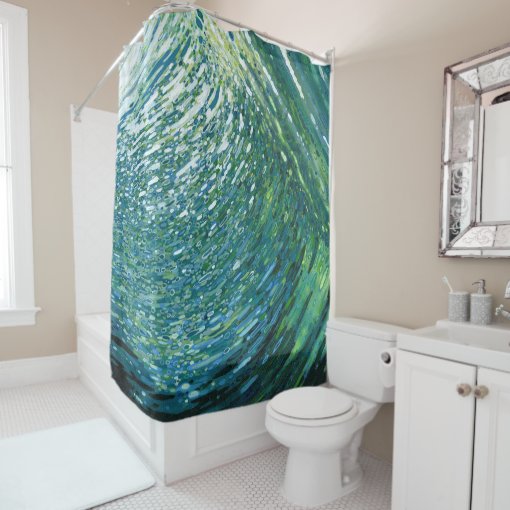 Underwater Movement Nautical Wave Shower Curtain | Zazzle