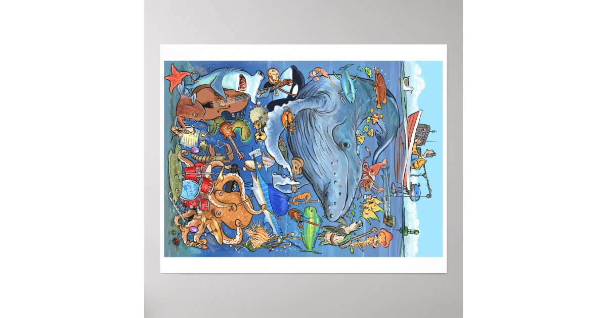Underwater Orchestra 20x16 Poster | Zazzle